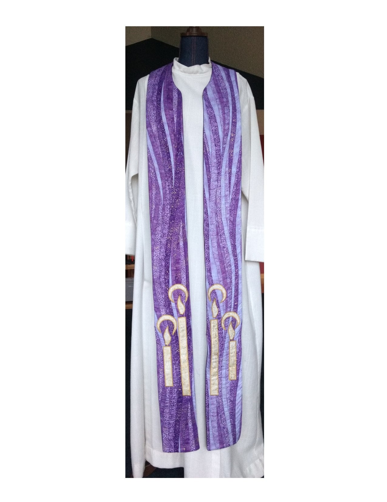 Purple Stole Lent Advent | Quilted with Prayer