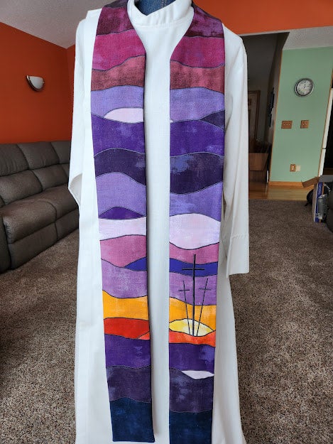 Purple Stole Lent Advent | Quilted with Prayer