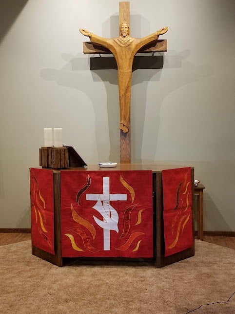 Red paraments | Quilted with Prayer